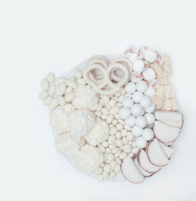 The Dish | monochromatic candy displays